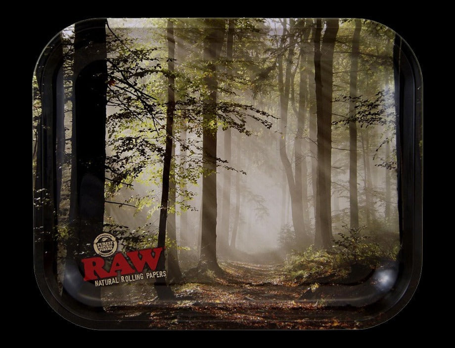 RAW Smokey Forest Rolling Tray Large – Smokables