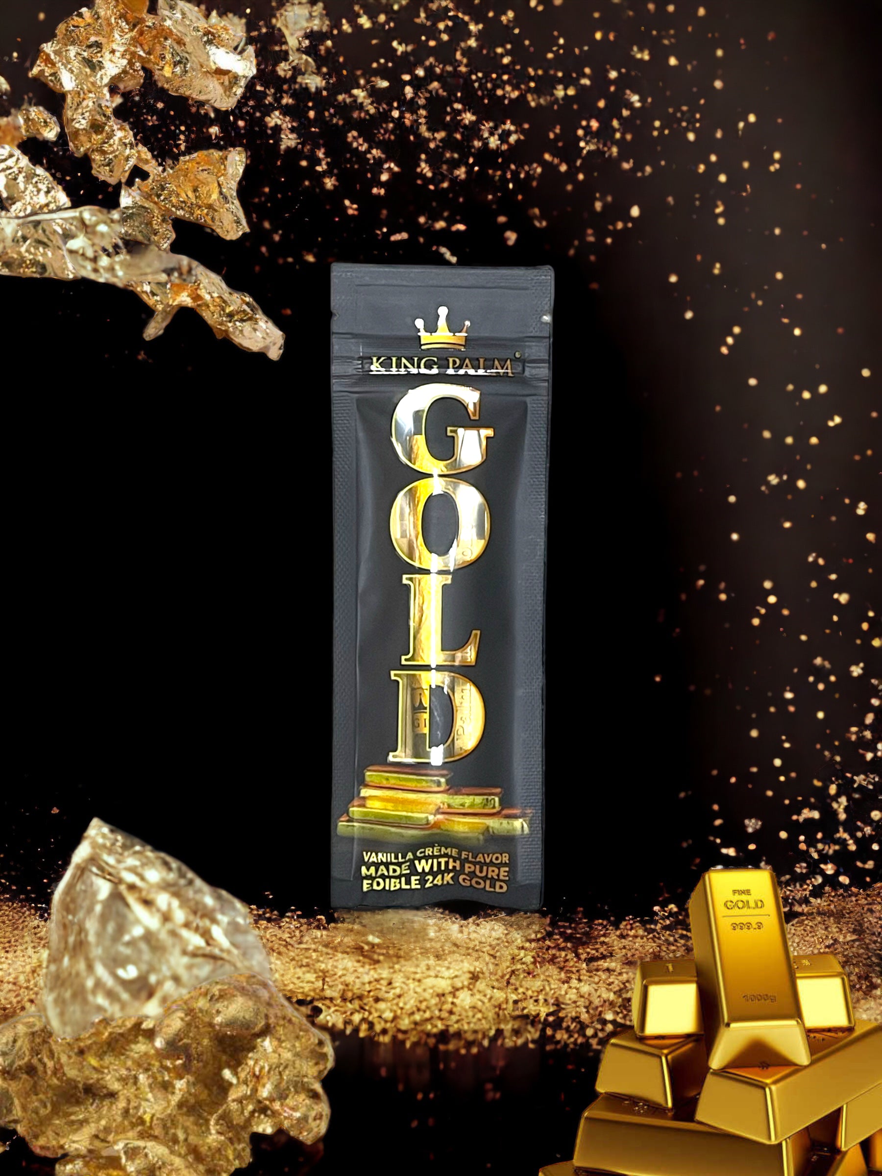 King Palm Vanilla Gold 24k Leaf Tubes 1G – Smokables
