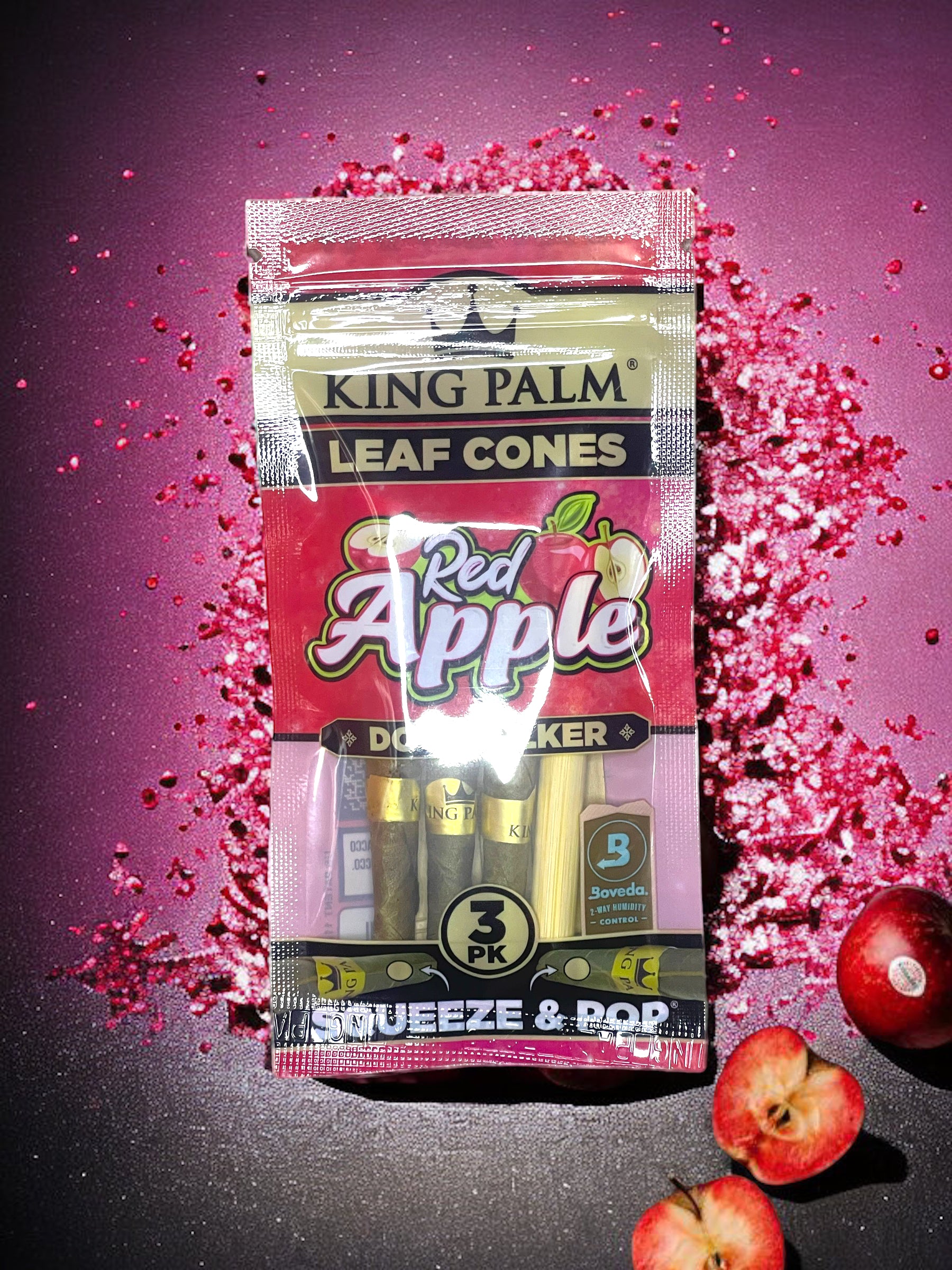 King Palm Red Apple Leaf Cones Dog Walker - 3 Pack – Smokables